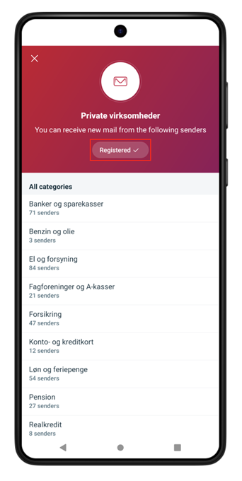 Register all function – e-Boks user support